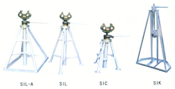 5 Ton Conductor Cable Reel Jack Stands 80M / Min With Disc Brake
