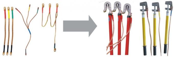High Voltage Grounding Stick With Upto 500kv Ground Wire Univeral Head