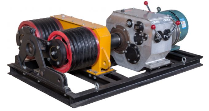 Safe 5 Ton Double Drum Electric Cable Pulling Winch Machine for Power ...