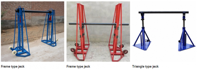10 Ton Hydraulic Cable Drum Stand , Cable Jacks Stands For Cable Stringing
