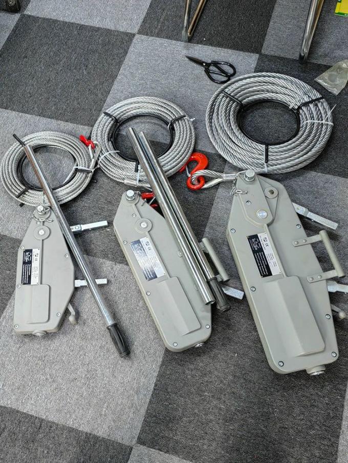 Capacity 3200kg Wire Rope 20 Meters Tirfor Winch Tirfor Cable Puller