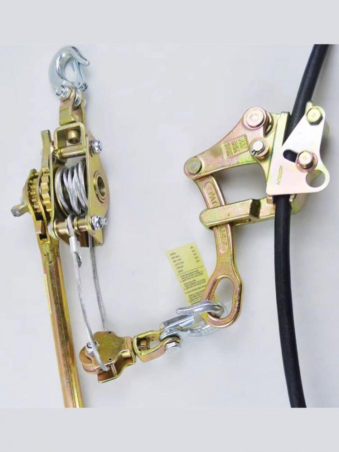 2T Double Hook Ratchet Wire Rope Cable Hand Puller With 6mm 2.4M Long ...