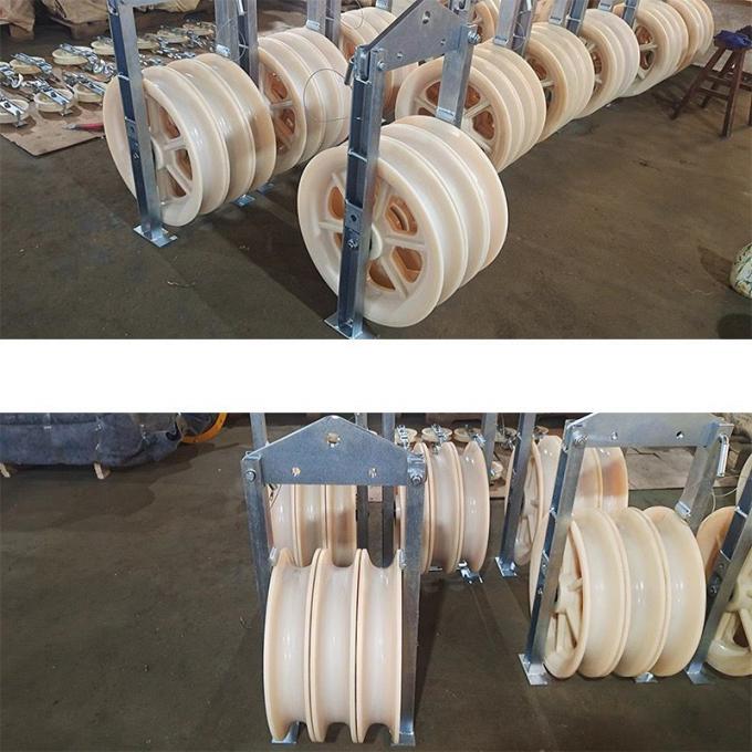 508mm Pilot Wire Use Stringing Block Galvanized Nylon Sheave Aerial ...