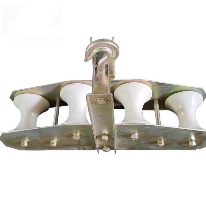 Four Sheaves Combined Cable Pulling Conductor Opgw Pulley Block 10kn