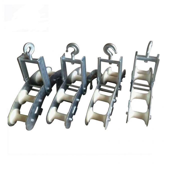 Four Sheaves Combined Cable Pulling Conductor Opgw Pulley Block 10kn