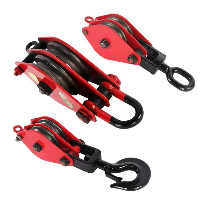 Heavy Duty Double Sheave Snatch Lifting Pulley Block With Hook 2T
