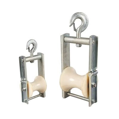Durable Aerial Cable Pulling Rollers With Aluminum Nylon Sheave Blocks ...