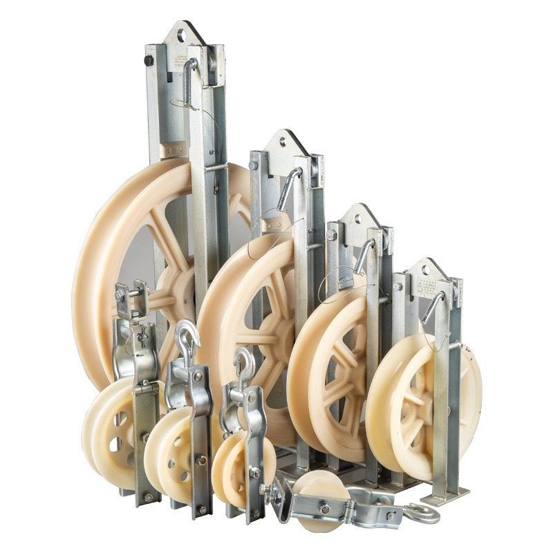 508mm Pilot Wire Use Stringing Block Galvanized Nylon Sheave Aerial ...