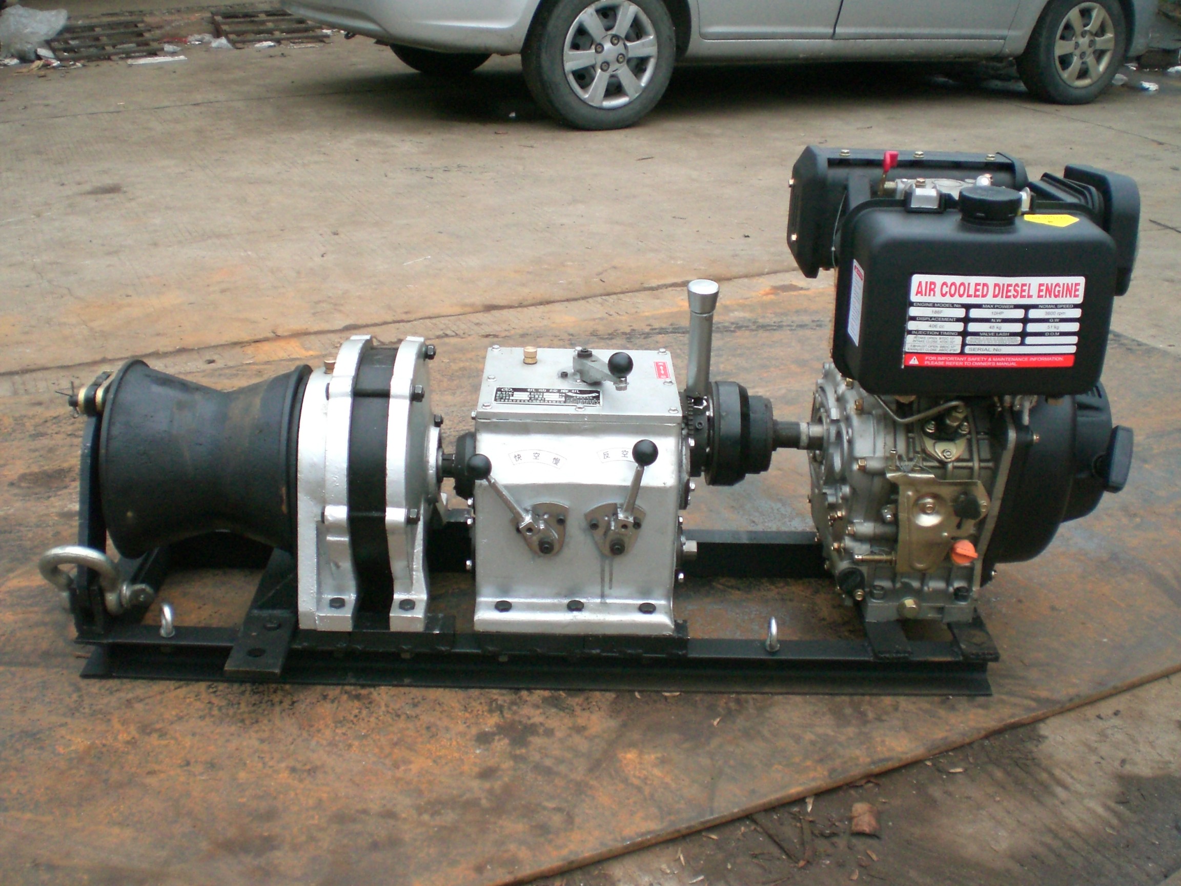Electrical Power Line 5T Cable Pulling Winch For Tower Erection / Pole ...