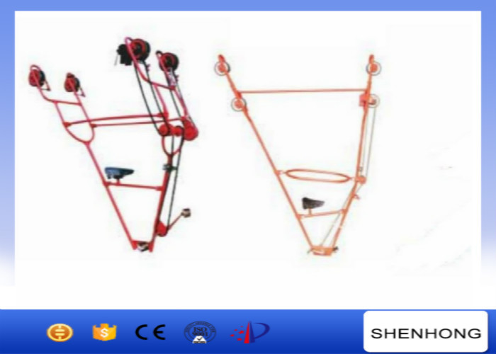 Inspection trolleys and overhead line bicycles for two bundle conductors