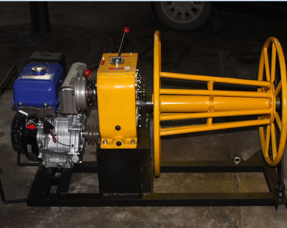 5 Ton wire rope winch wire winding machine with Yamaha gasoline engine