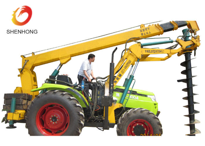 100HP 8 Ton Tractor Crane Tower Erection Tools With Earth Auger