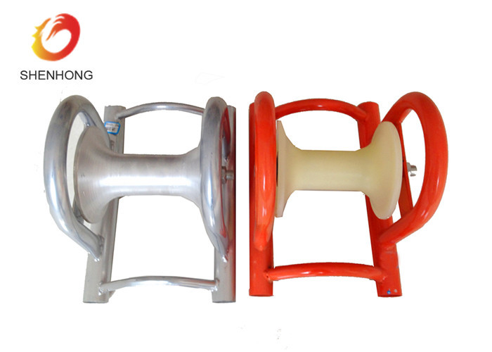 Straight Line Electrical Cable Pulling Rollers With Aluminum Wheel