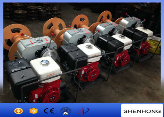 HONDA Gas Engine Wire Rope Capstan Hoist / Cable Pulling Winch For Line ...